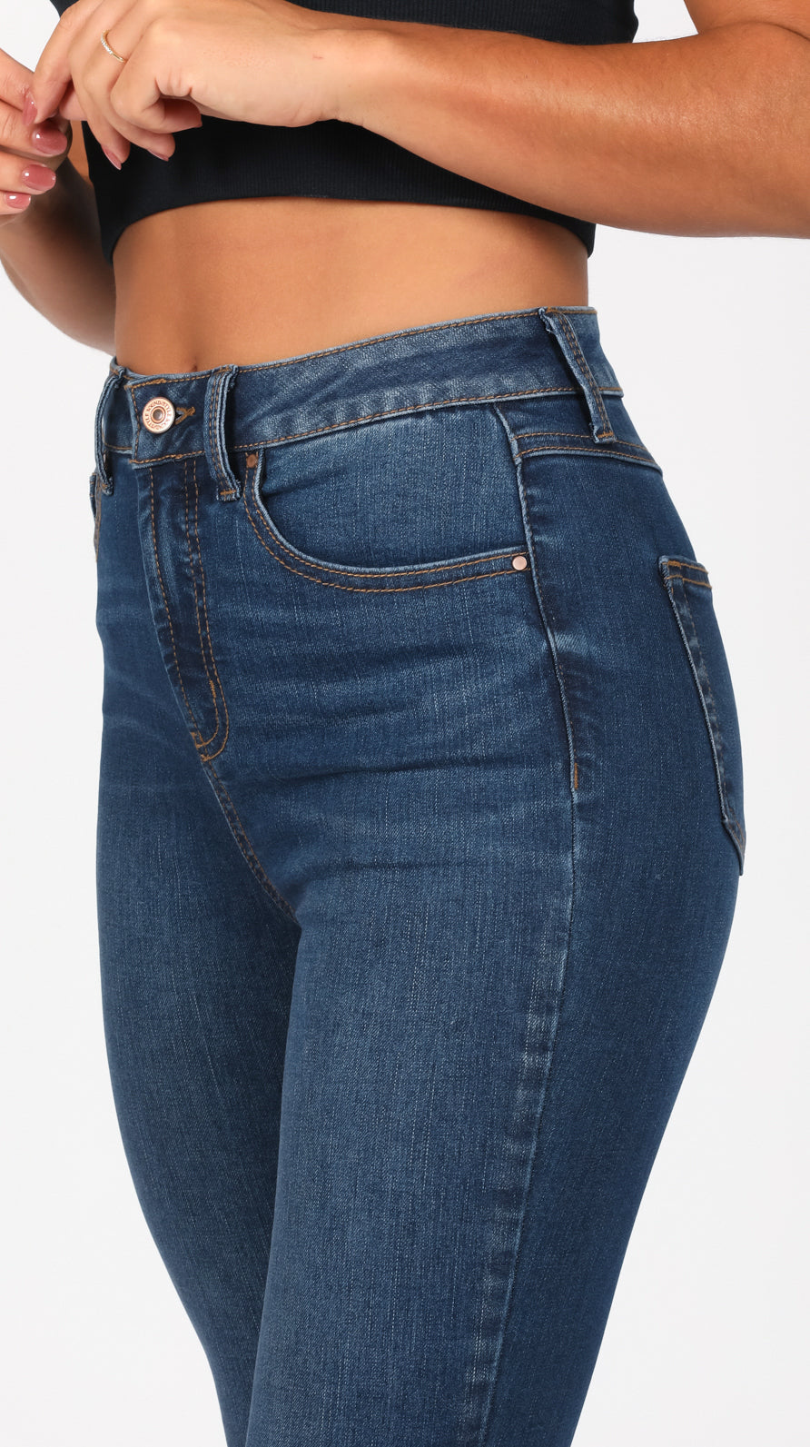 Hope High Rise Crop w/ Frey Hem – SoundStyle Clothing