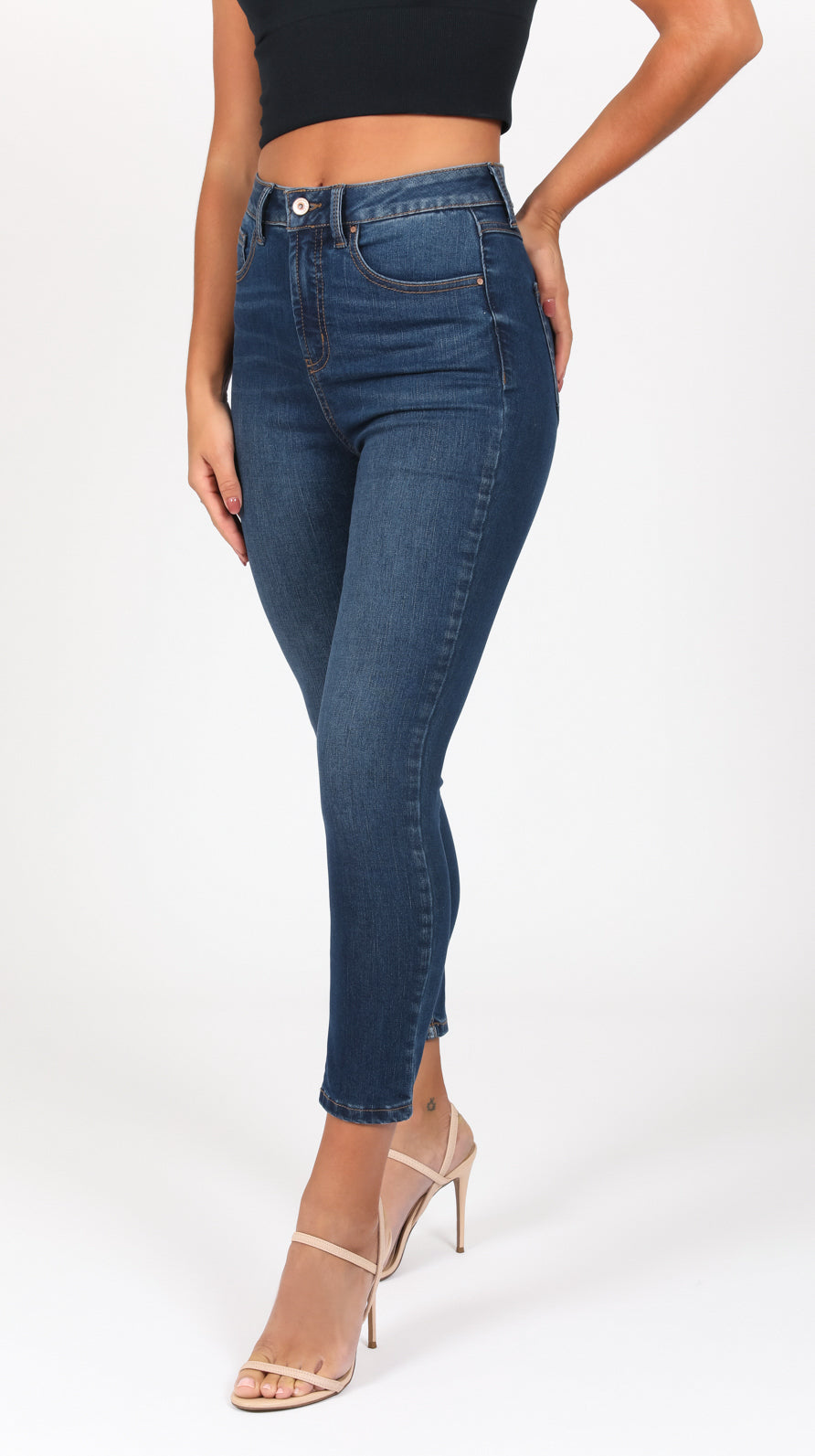 Hope High Rise Crop w/ Frey Hem – SoundStyle Clothing