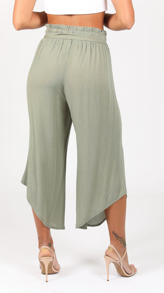 Soft Pant w/ High Low Hem & Self Belt – SoundStyle Clothing